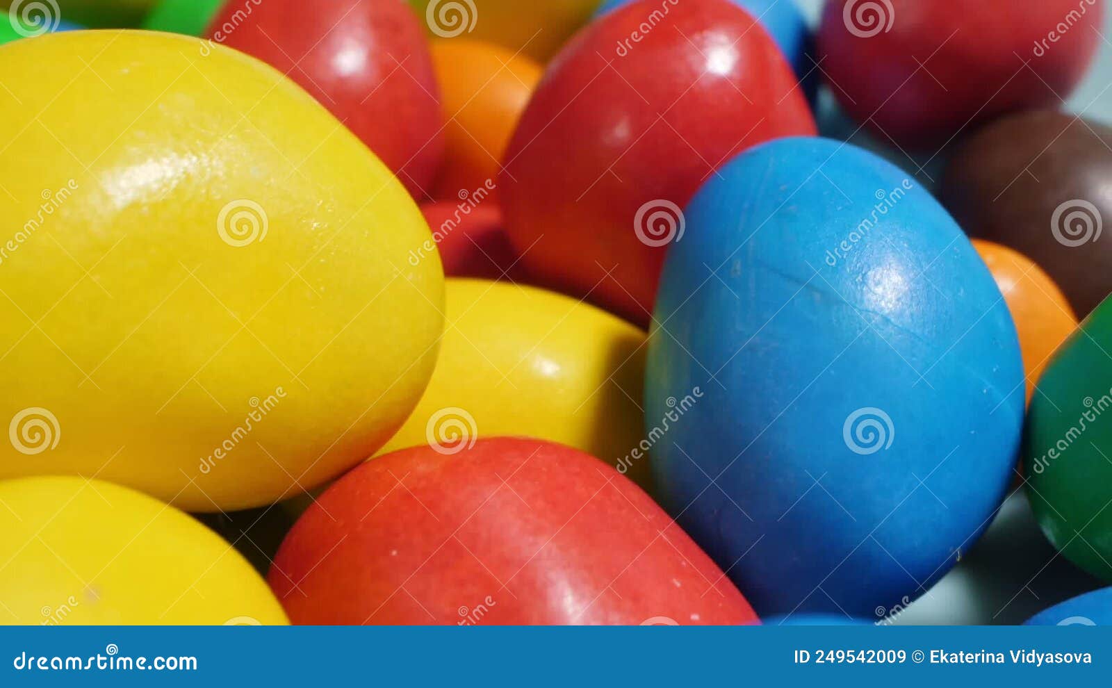 Extremely Close-up Detailed Plan. Small Colorful Oval Candies Stock ...