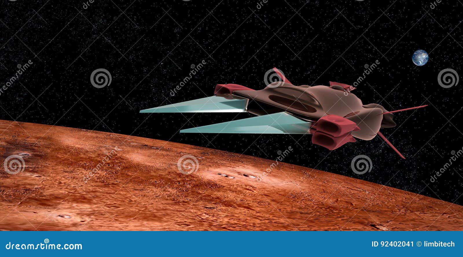 Mars From Above With Visible Craters. Extremely Detailed And Realistic ...