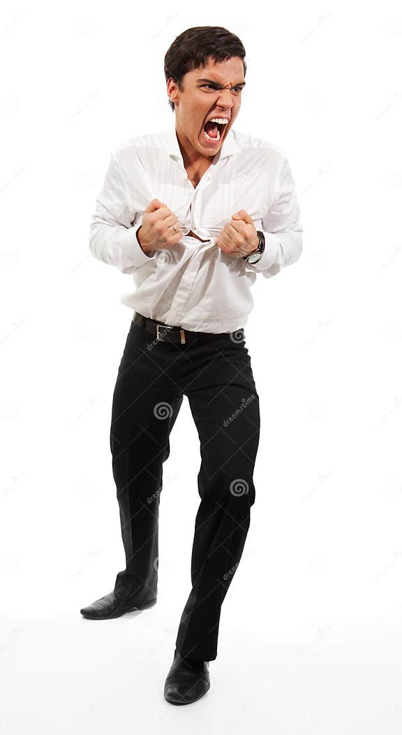 Extremely furious stock photo. Image of male, hair, businessman - 18237578