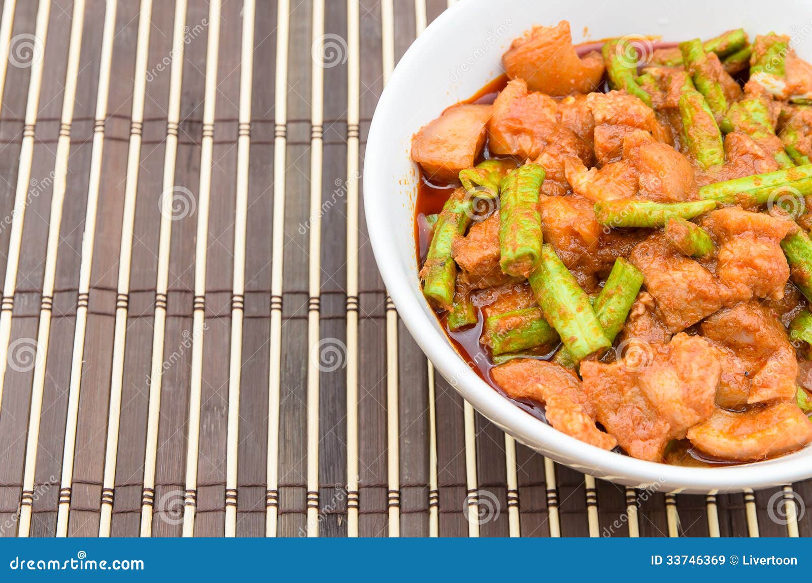 Extremely Hot Stir Fried String Bean with Pork Stock Image - Image of ...