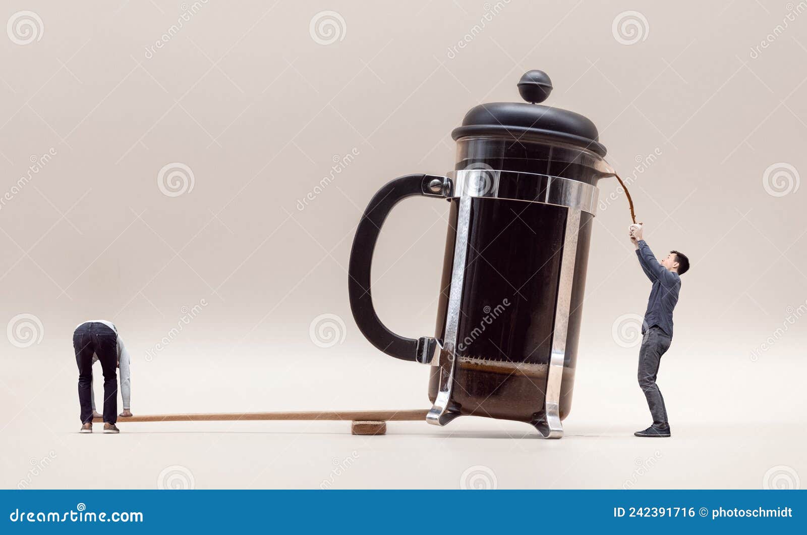 Extremely Large French Press Coffee Stock Photo - Image of boost, break ...