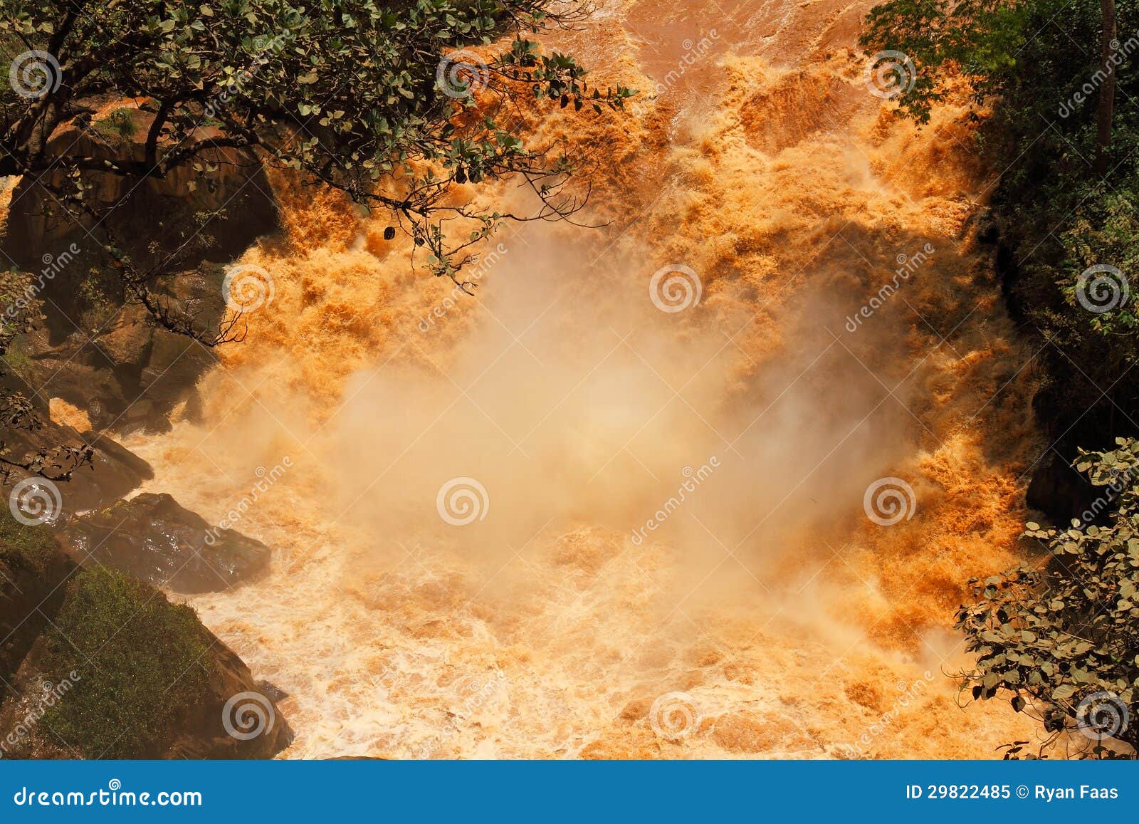 Muddy Water Fall stock image. Image of trees, river, waves - 29822485