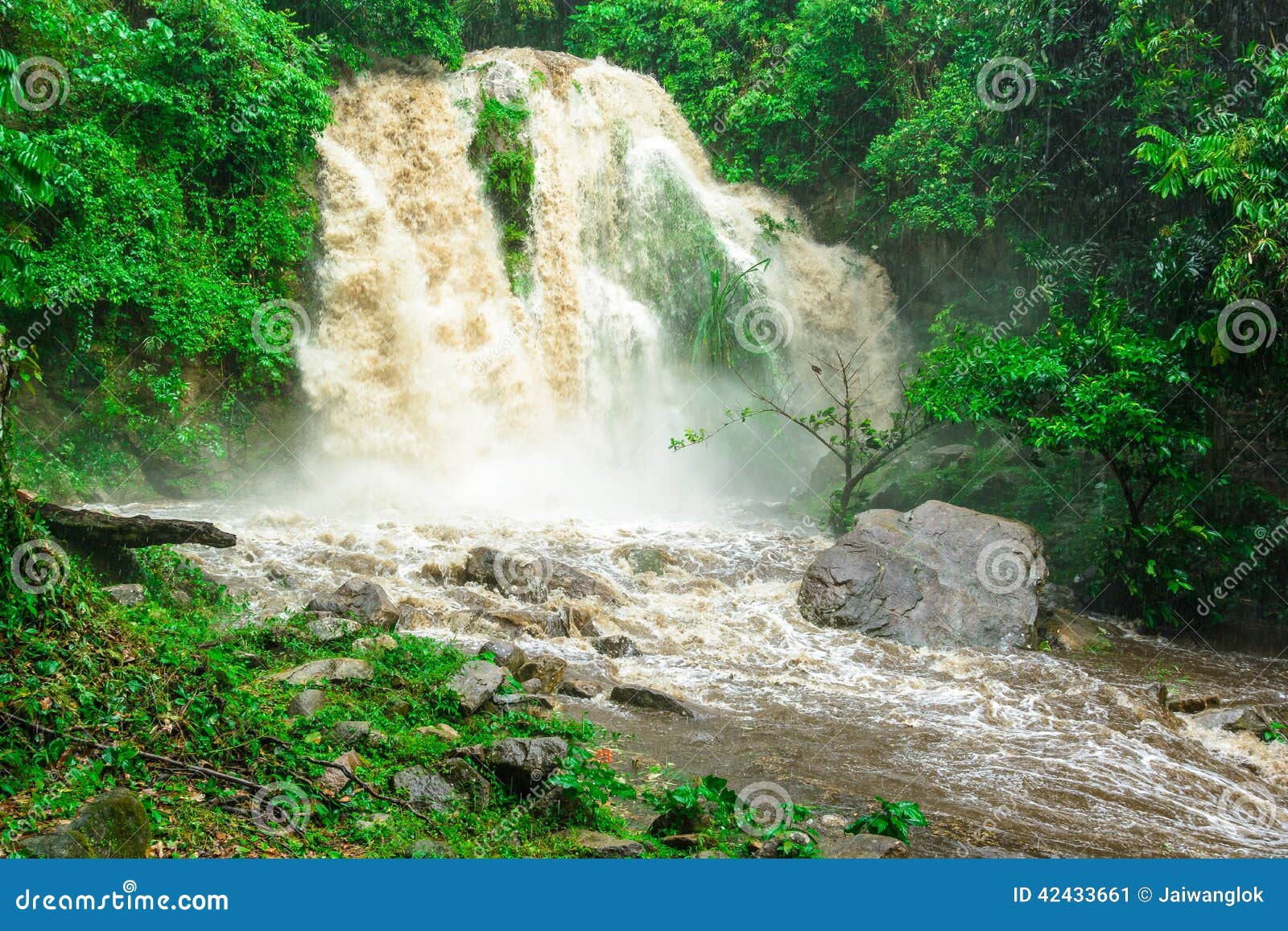 Extremely muddy waterfall stock image. Image of nature - 42433661