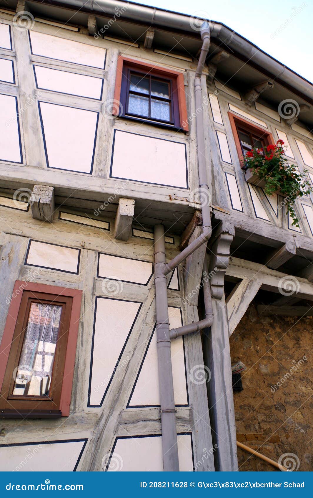 Part of a Renovated and Well-kept Half-timbered House with a Very Small ...
