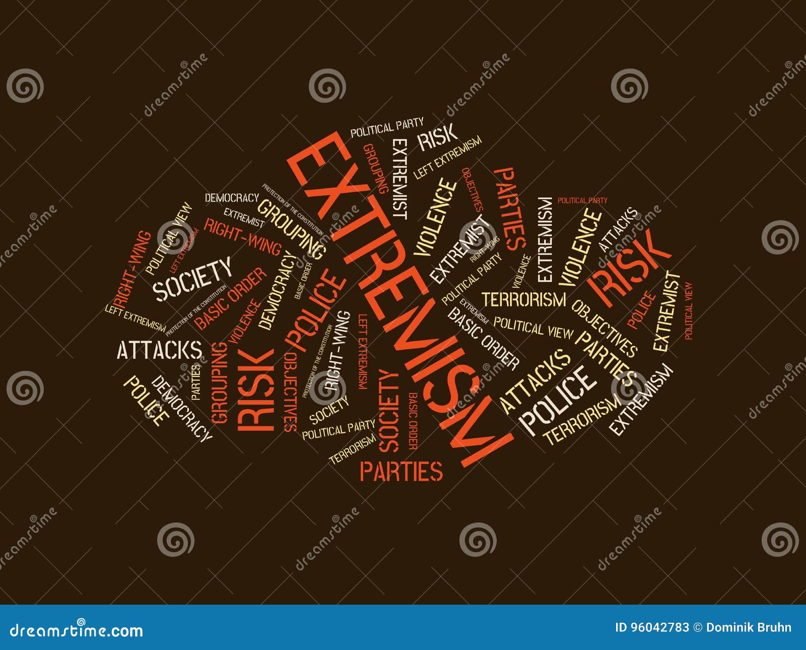 EXTREMISM - Image with Words Associated with the Topic EXTREMISM, Word ...