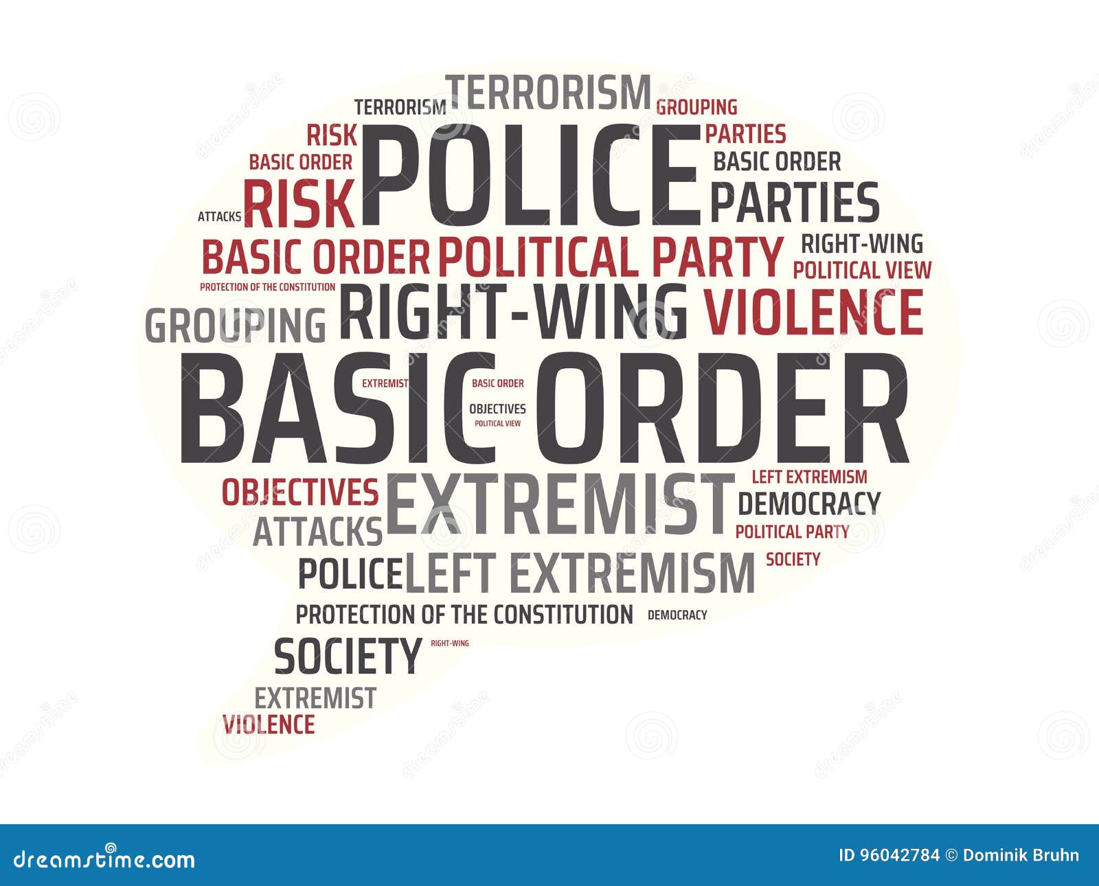 EXTREMISM - Image with Words Associated with the Topic EXTREMISM, Word ...