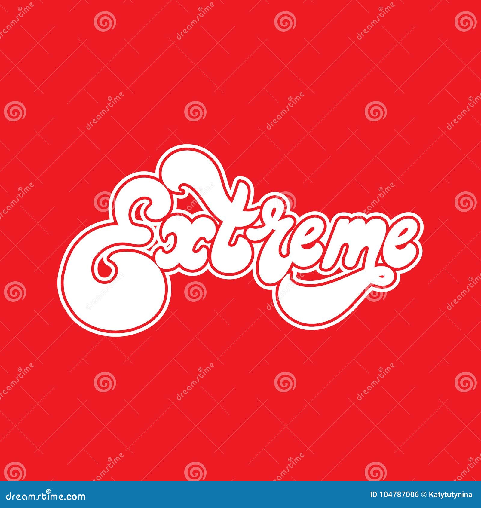 Extremo Letras Manuscritas Del Vector Ilustración del Vector ...