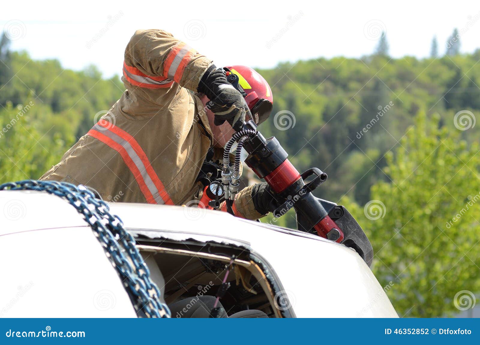 Extrication stock photo. Image of smashed, tool, wreck - 46352852