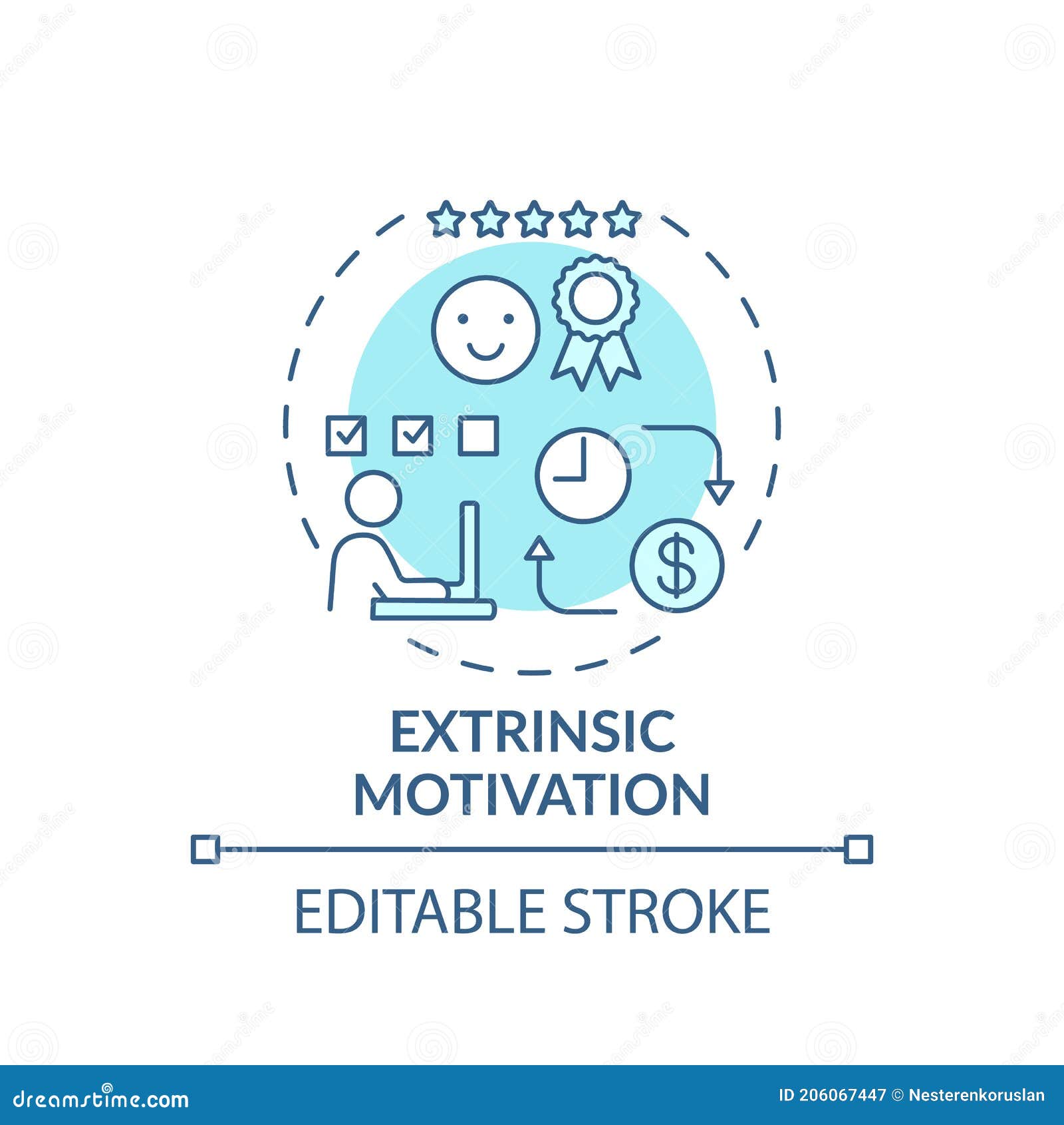 Extrinsic Motivation Concept Icon Stock Vector - Illustration of ...
