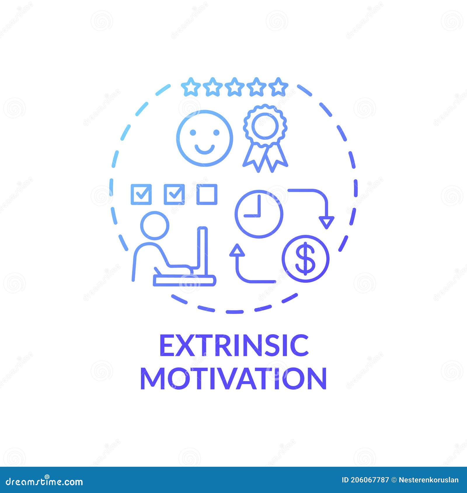 Extrinsic Motivation Concept Icon Stock Vector - Illustration of ...