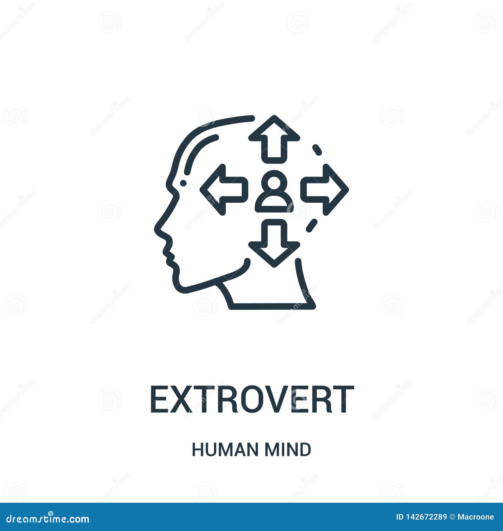 Extrovert Icon Vector from Human Mind Collection. Thin Line Extrovert ...