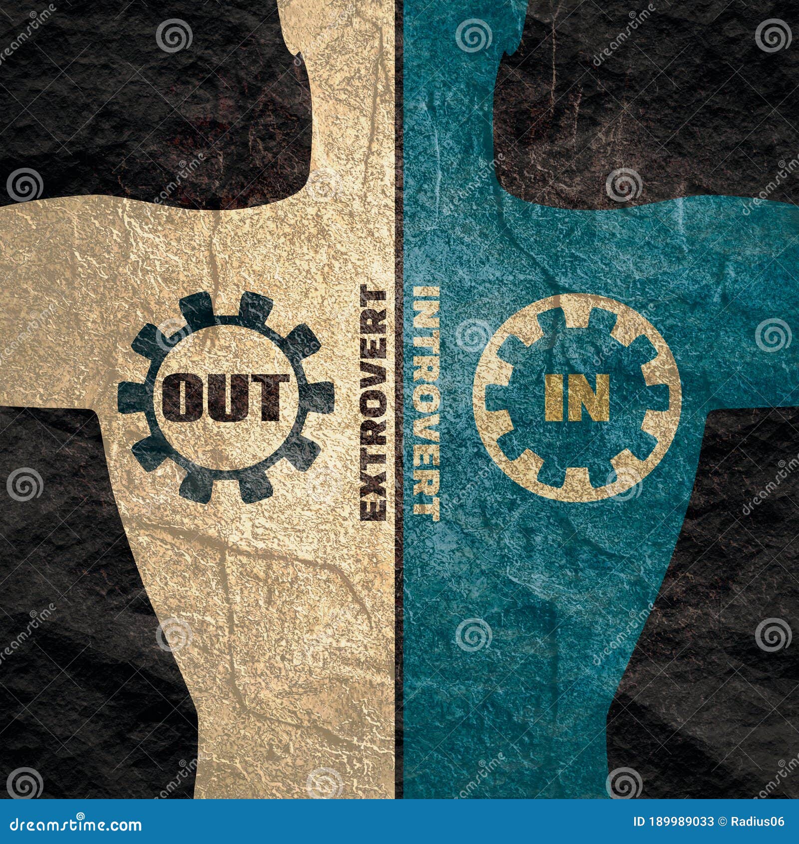 Extrovert and introvert stock illustration. Illustration of rational ... Extrovert and introvert stock illustration. Illustration of rational ...