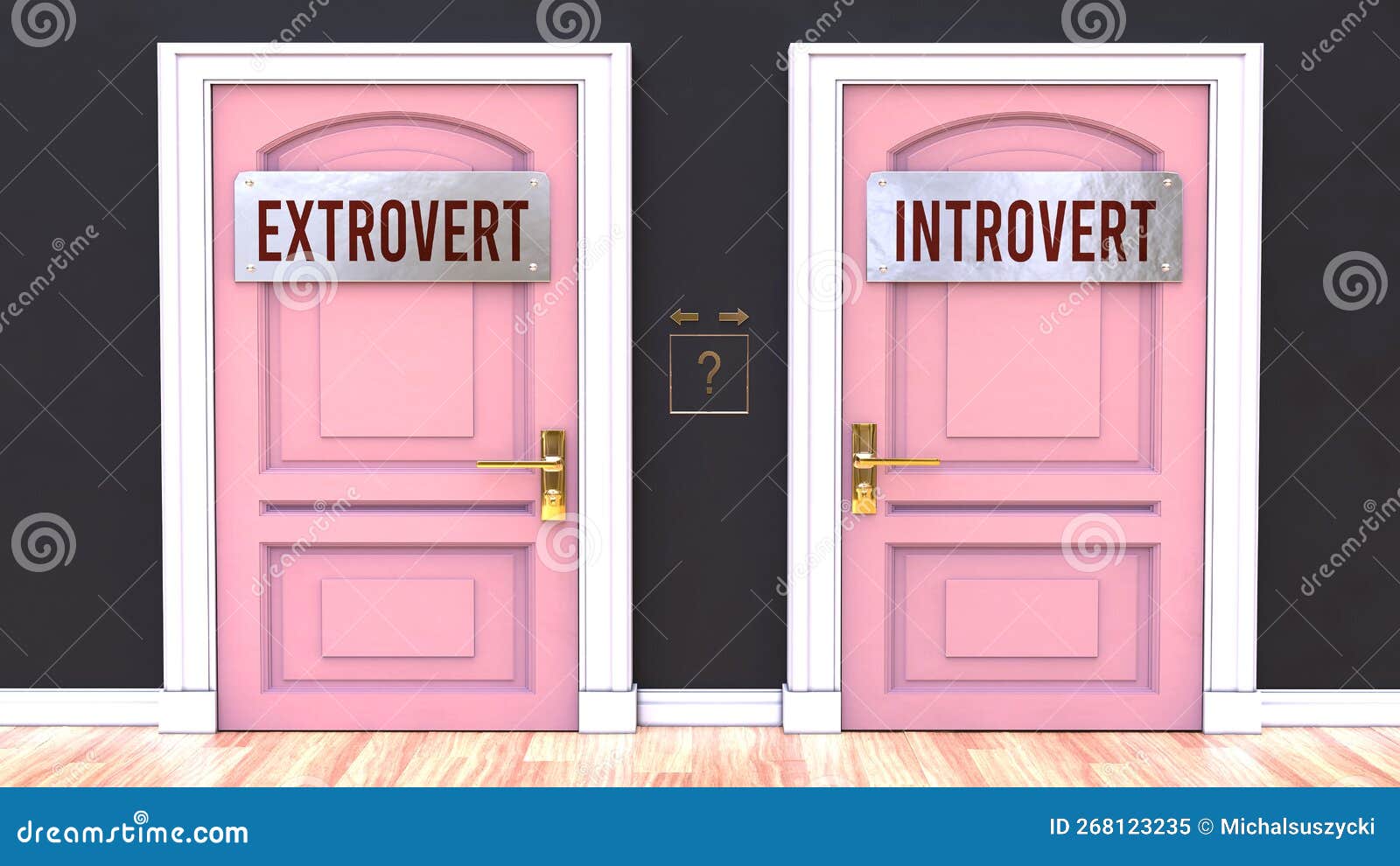 Extrovert or Introvert - Making a Choice Stock Illustration ...