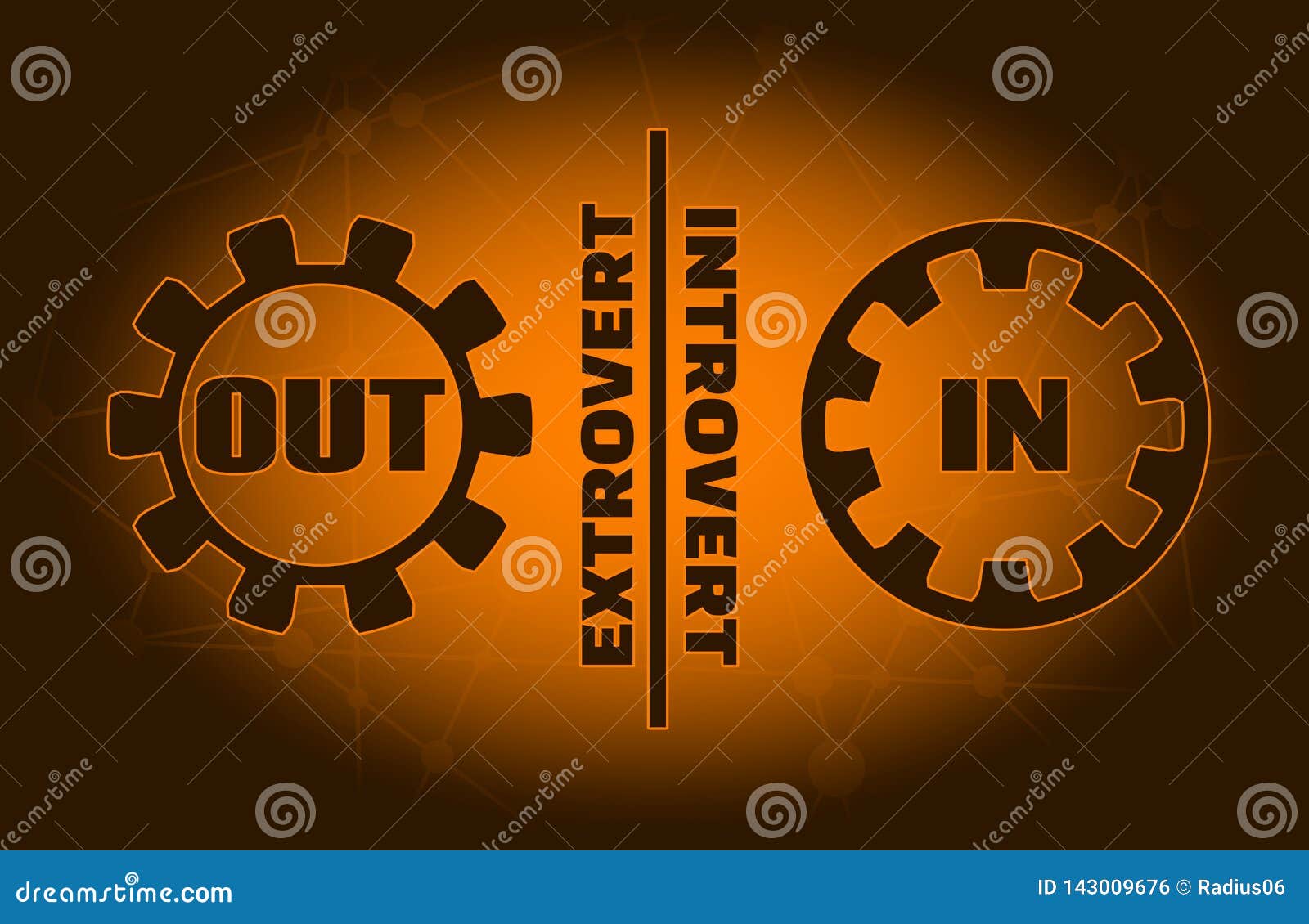 Extrovert Vs Introvert Metaphor Stock Vector - Illustration of humor ...
