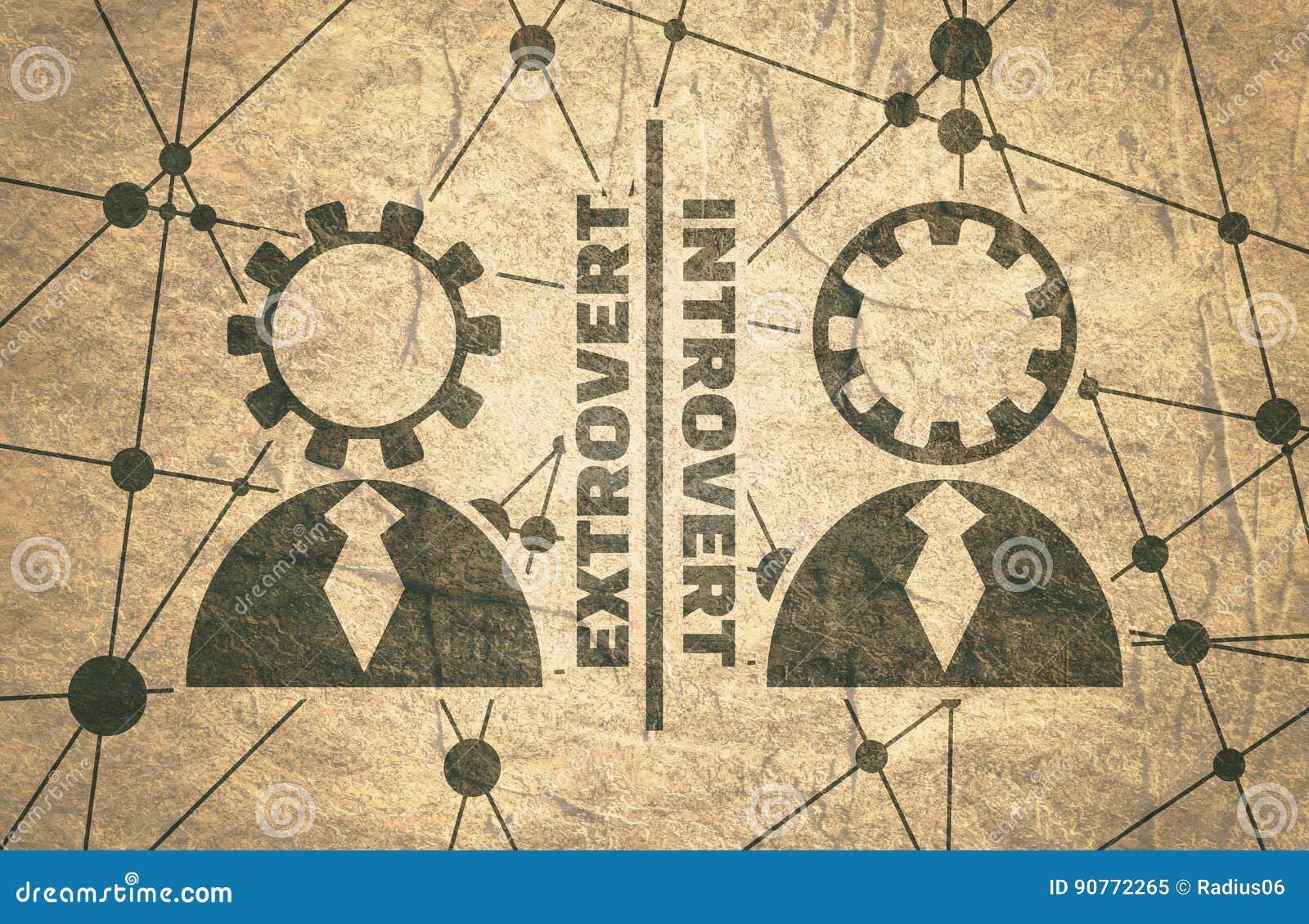 Extrovert Vs Introvert Metaphor Stock Illustration - Illustration of ...