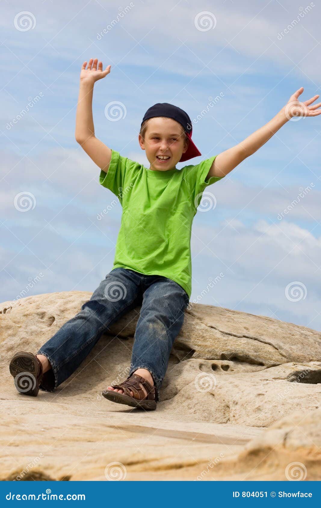 Extroverted Boy stock image. Image of young, sitting, outdoors - 804051