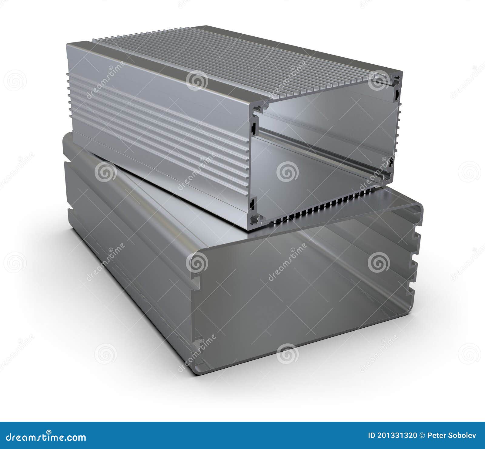 Extruded Aluminum Enclosures Stock Photo - Image of spare, shapes ...