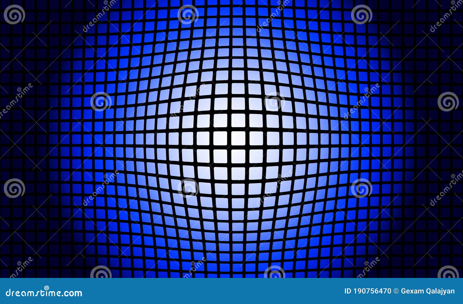 Extruded 3d Shape Sphere Squares Background Stock Illustration ...