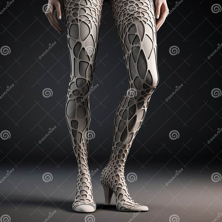 Extruded Design Python Leggings - Detailed and Fine 3d Render Stock ...