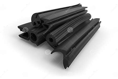 Extruded Rubber Profile (sealing) Stock Illustration - Illustration of ...