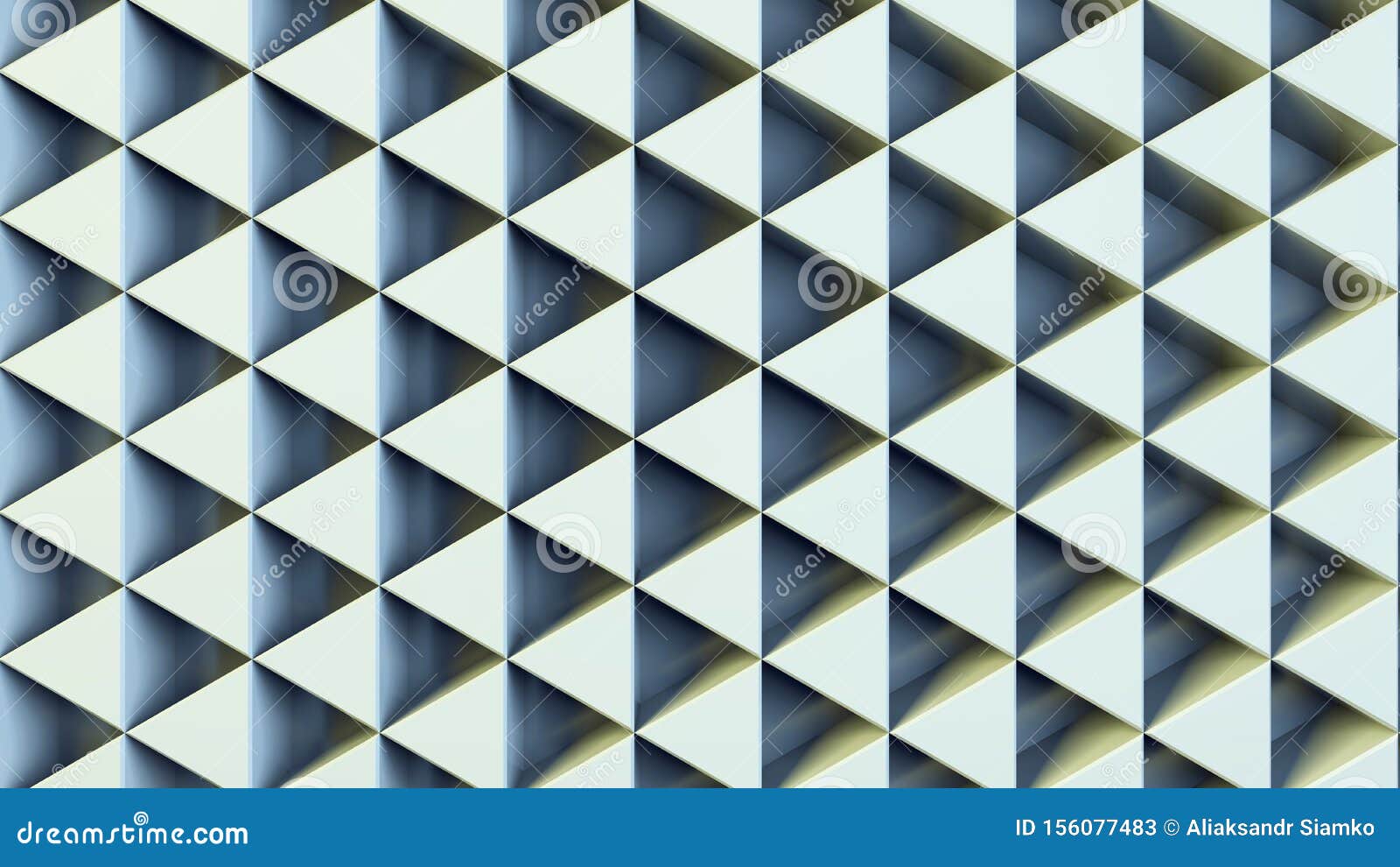 Extruded Triangle Abstract Background. 3d Render Illustration Stock ...
