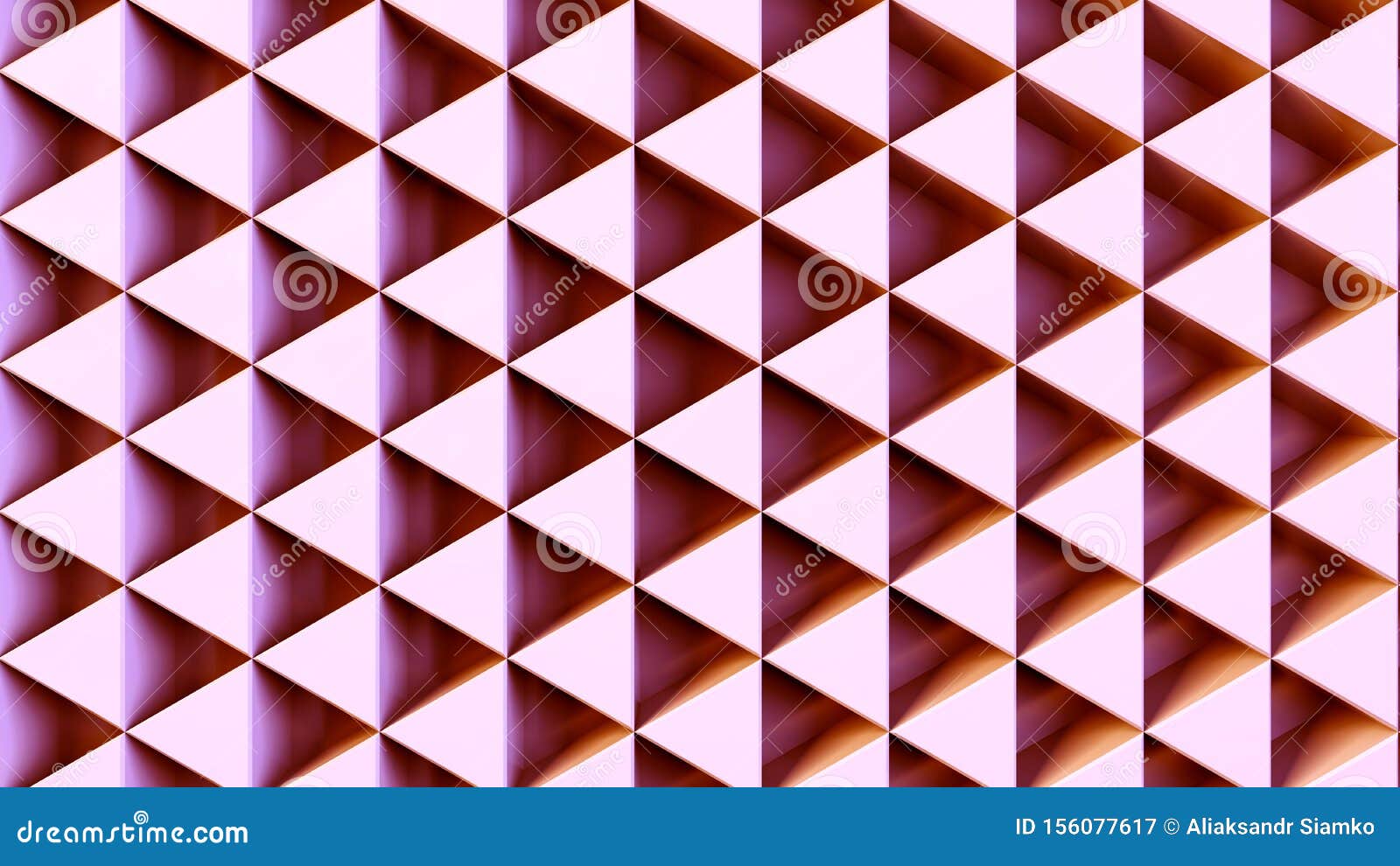 Extruded Triangle Abstract Background. 3d Render Illustration Stock ...
