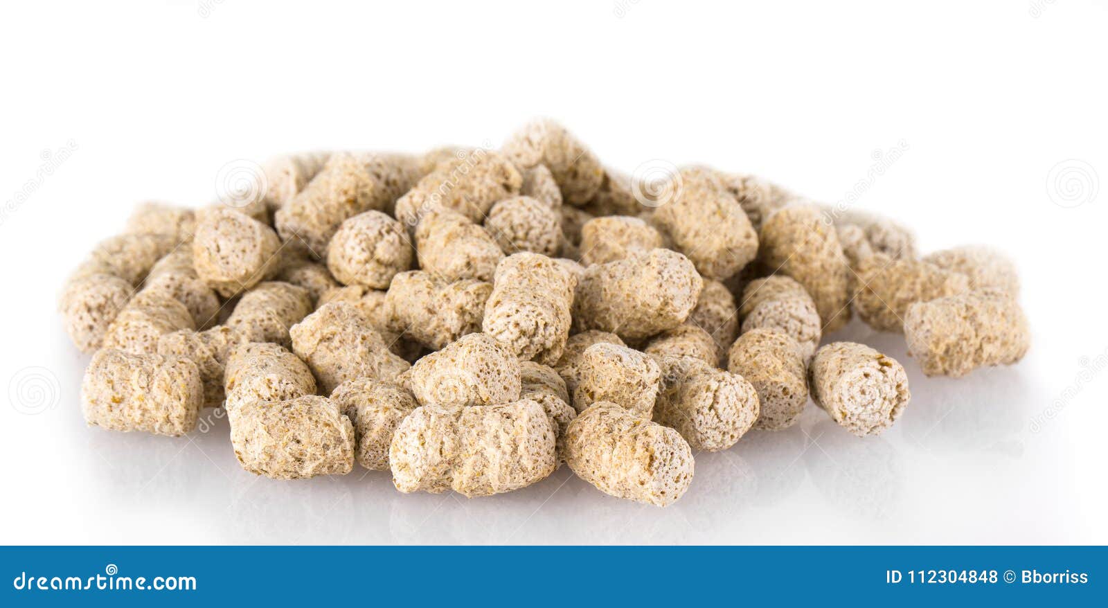 Extruded Wheat Bran Pellets Isolated on White. Stock Photo - Image of ...