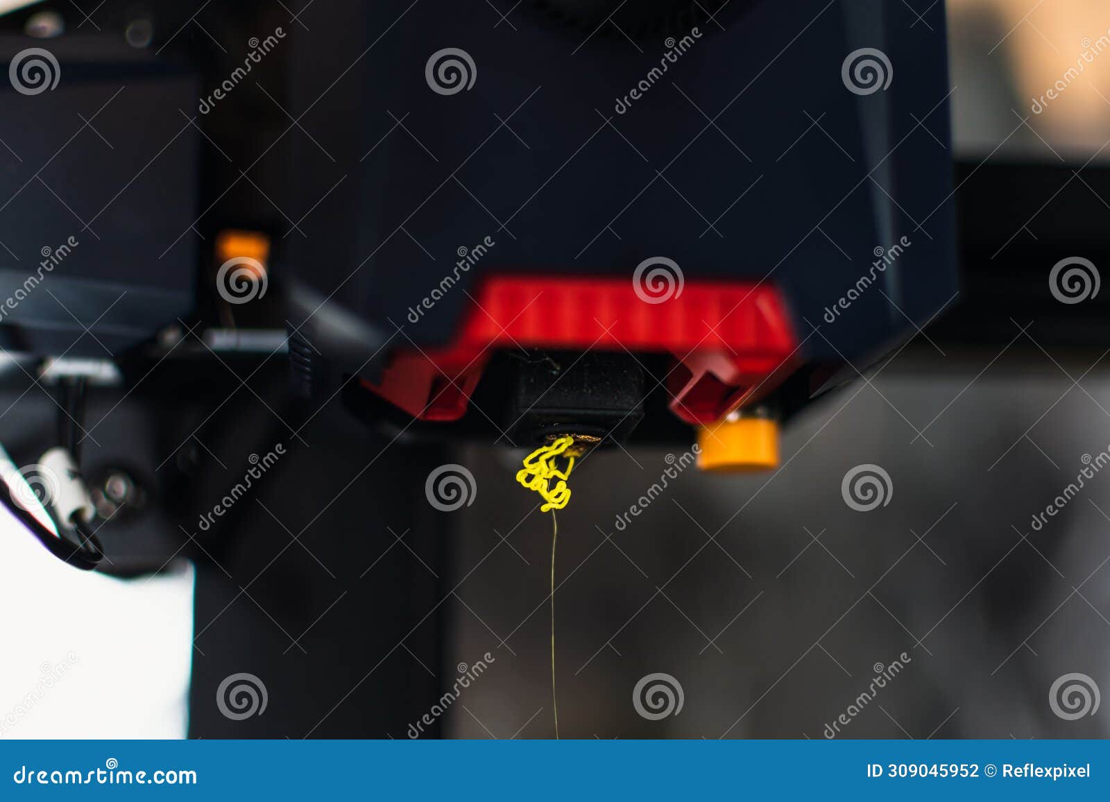 Extruder or 3d Print Head with Pla Filament, Nozzle Stock Photo - Image ...