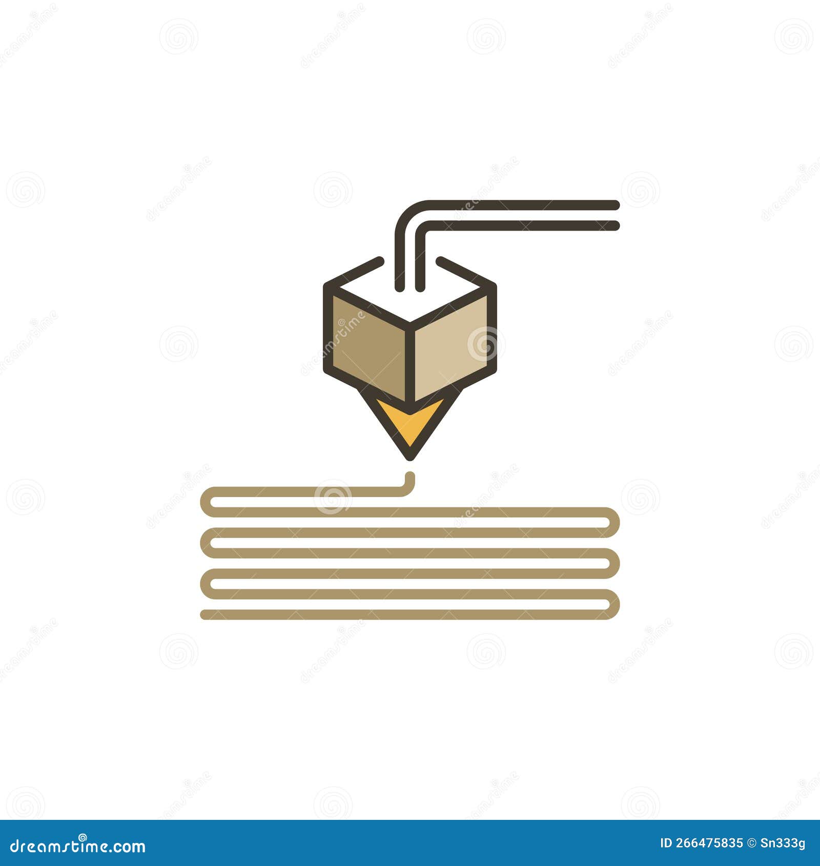 Extruder for 3D Printing Vector Product Development Concept Colored ...