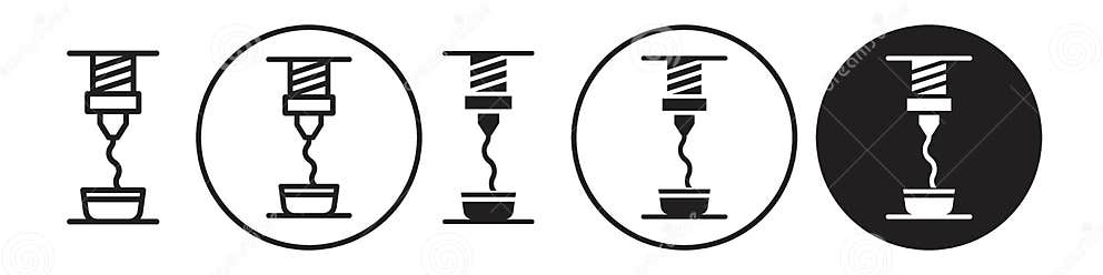 Extruder Icon Vector Set Collection for Web Stock Vector - Illustration ...