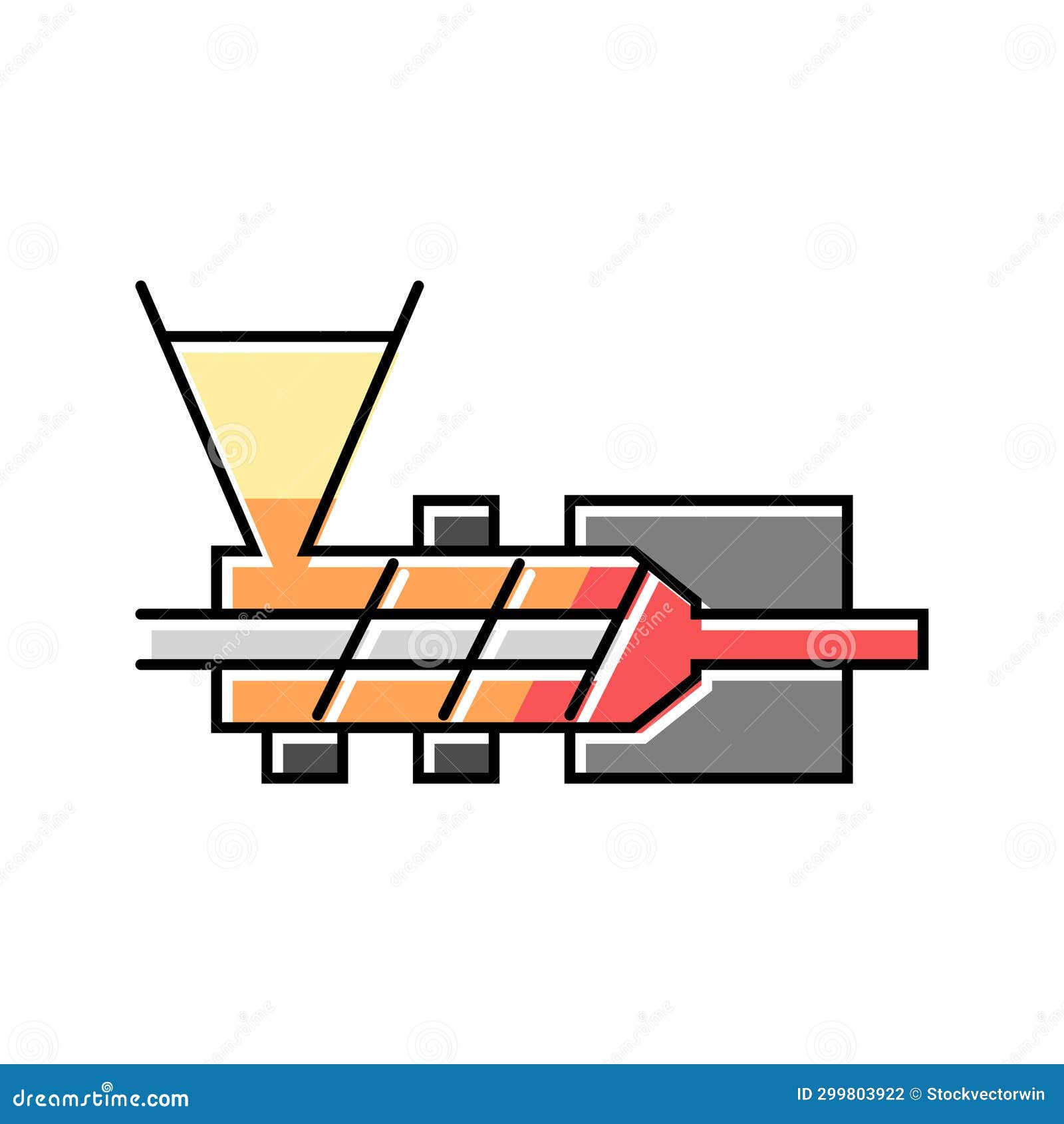 Extrusion Materials Engineering Color Icon Vector Illustration Stock ...