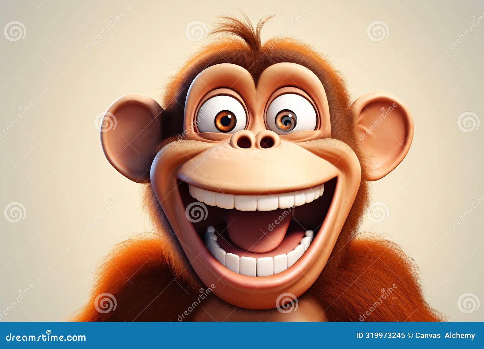 Exuberant Cartoon Monkey stock image. Image of storytelling - 319973245