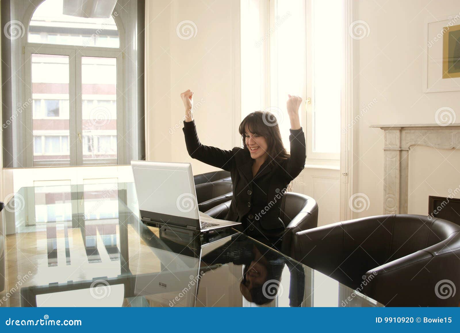 Exultant stock photo. Image of arms, armchair, exultant - 9910920