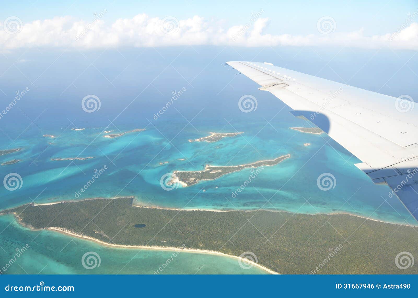 Exuma Cays. Bahamas stock photo. Image of aerial, cloud - 31667946