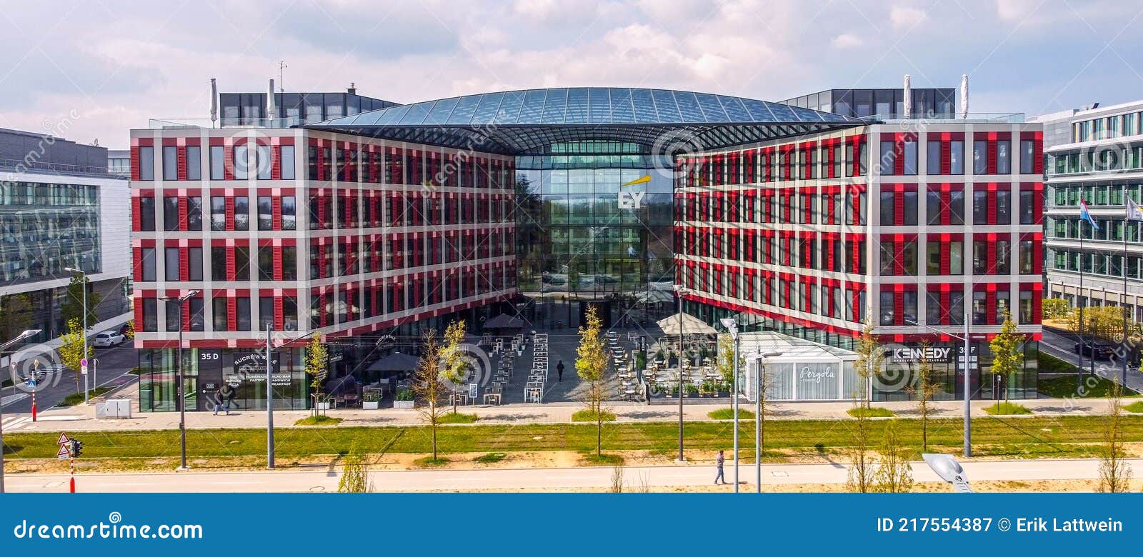 Ey Building In The Financial District In The City Of Luxemburg