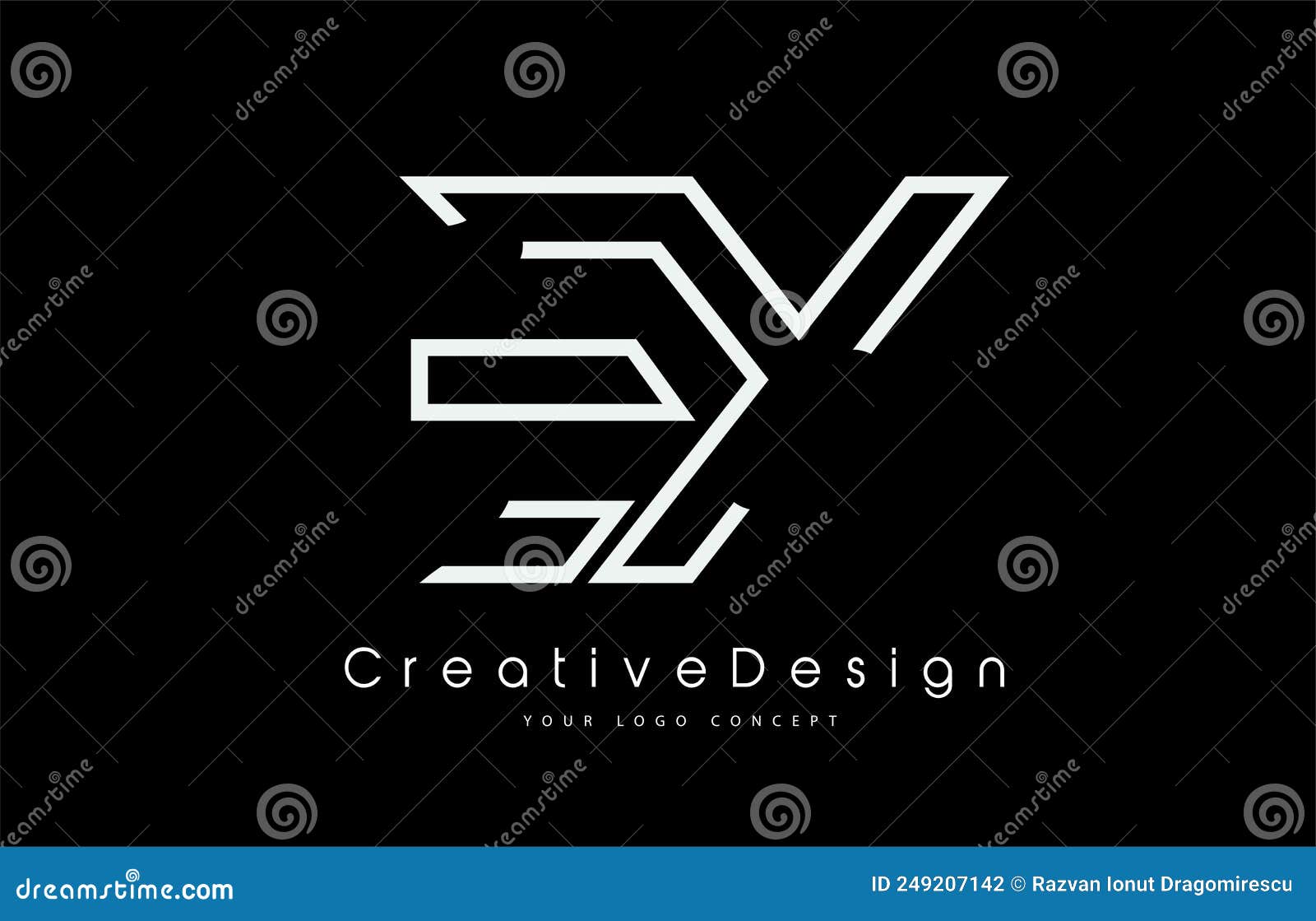EY E Y Letter Logo Design in White Colors Stock Vector - Illustration ...