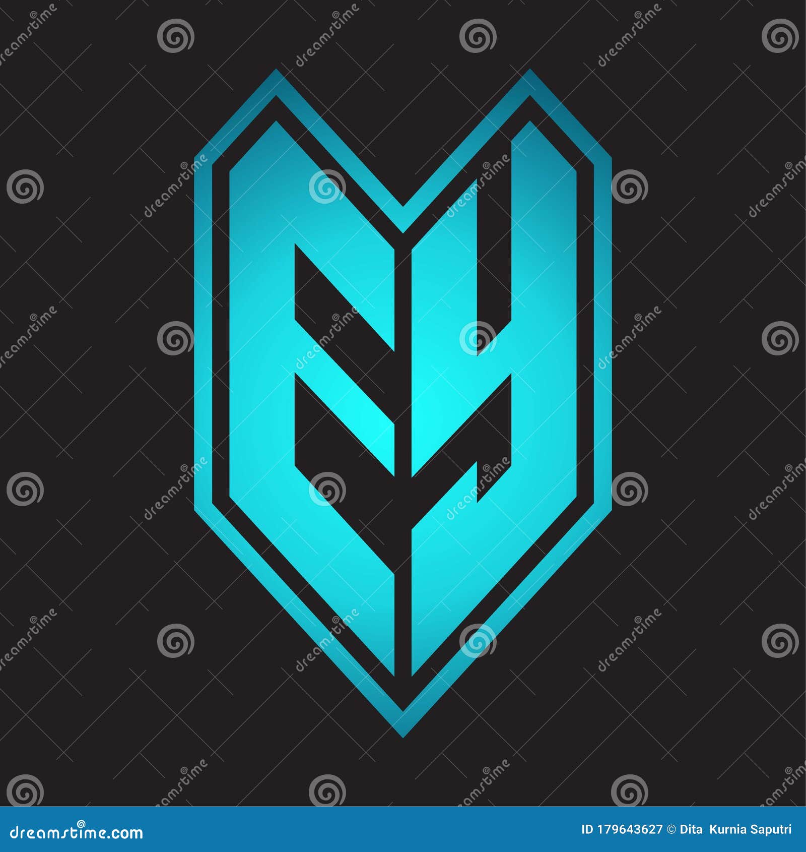 EY Logo Monogram with Emblem Line Style Isolated on Blue Gradient ...