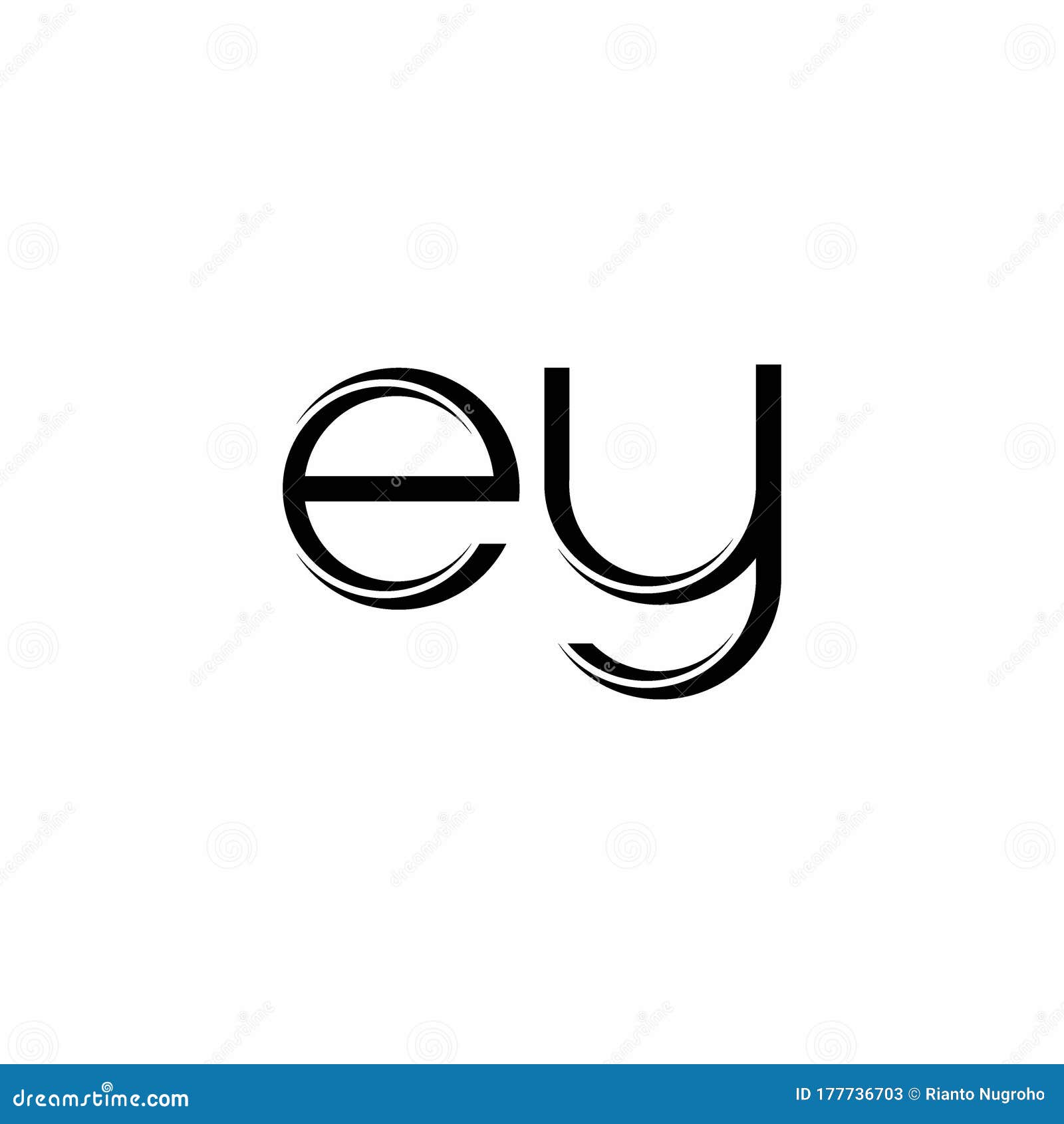 EY Logo Monogram with Slice Rounded Modern Design Template Stock Vector ...