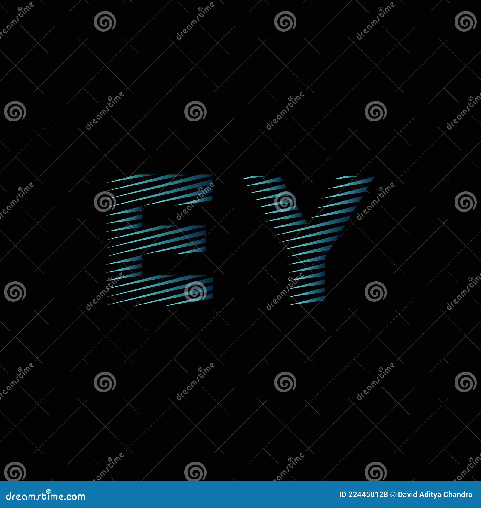 EY Monogram Lines Style Blue Light Vector Stock Vector - Illustration ...