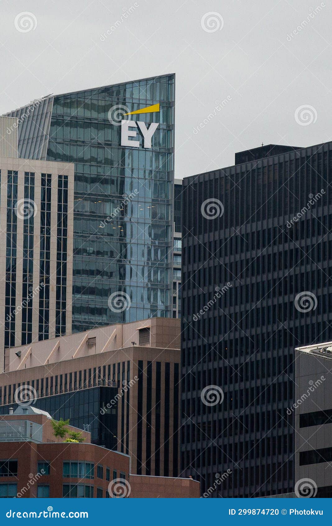 EY sign on the building editorial image. Image of building - 299874720
