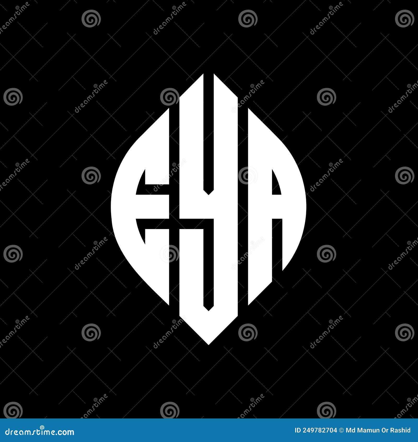 EYA Circle Letter Logo Design with Circle and Ellipse Shape. EYA ...