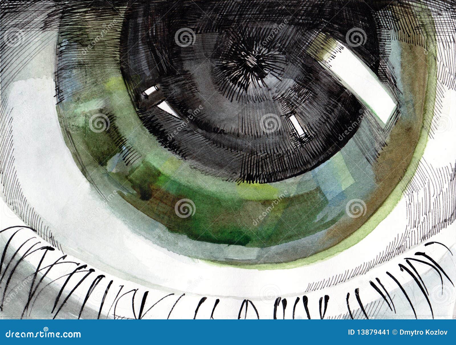 Eye stock illustration. Illustration of female, abstract - 13879441
