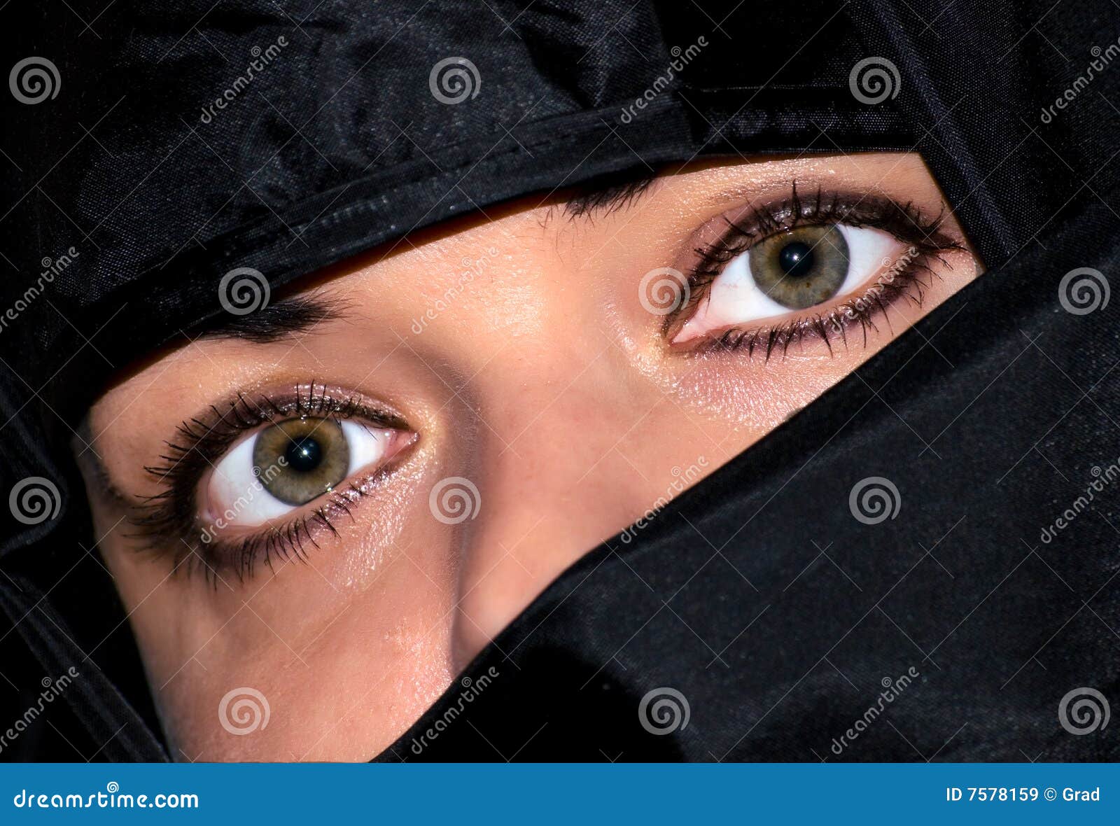 Eye stock image. Image of islam, face, women, black, muslim - 7578159