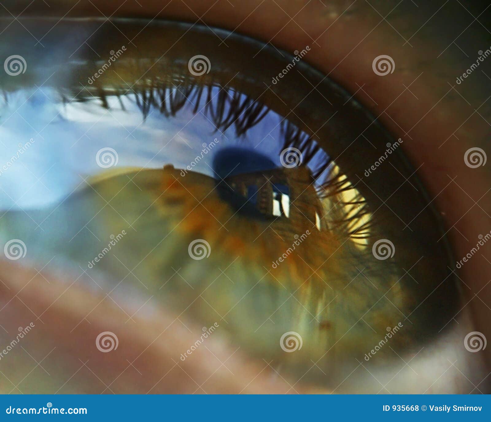 Eye stock photo. Image of miror, look, reflection, iridescent - 935668