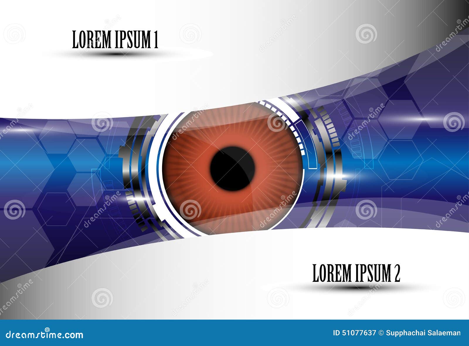 Eye abstract background stock vector. Illustration of digital - 51077637