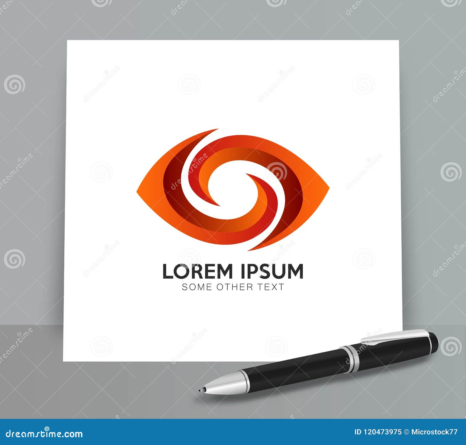 Eye abstract vector logo stock vector. Illustration of emblem - 120473975