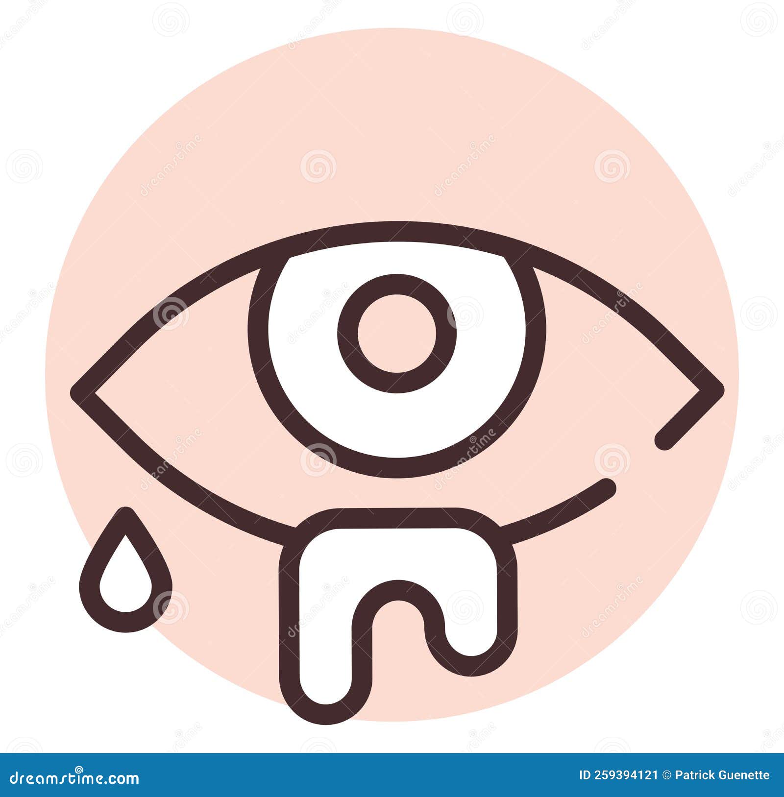 Eye allergy, icon stock vector. Illustration of icon - 259394121