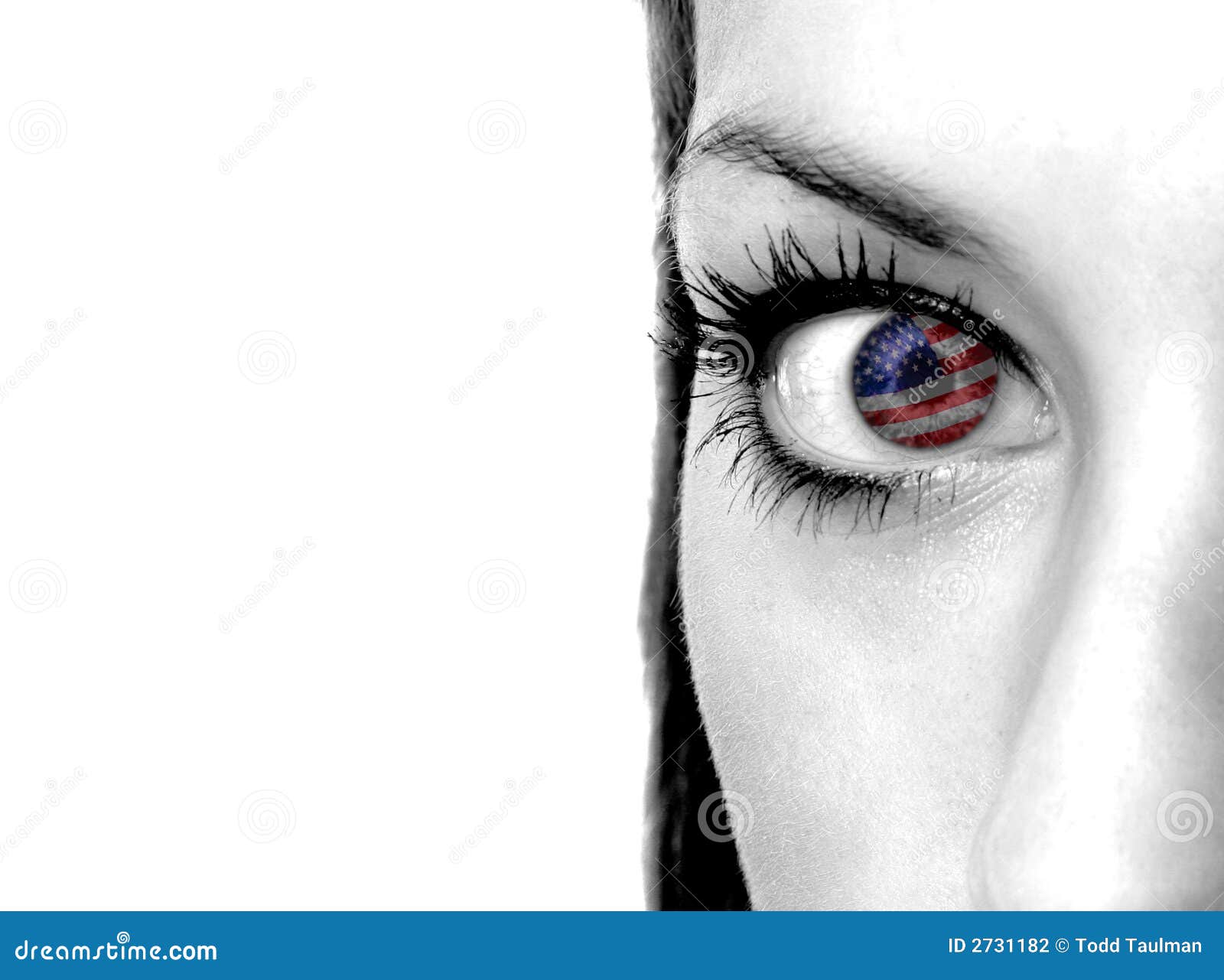 Eye of America stock photo. Image of female, girl, holiday - 2731182