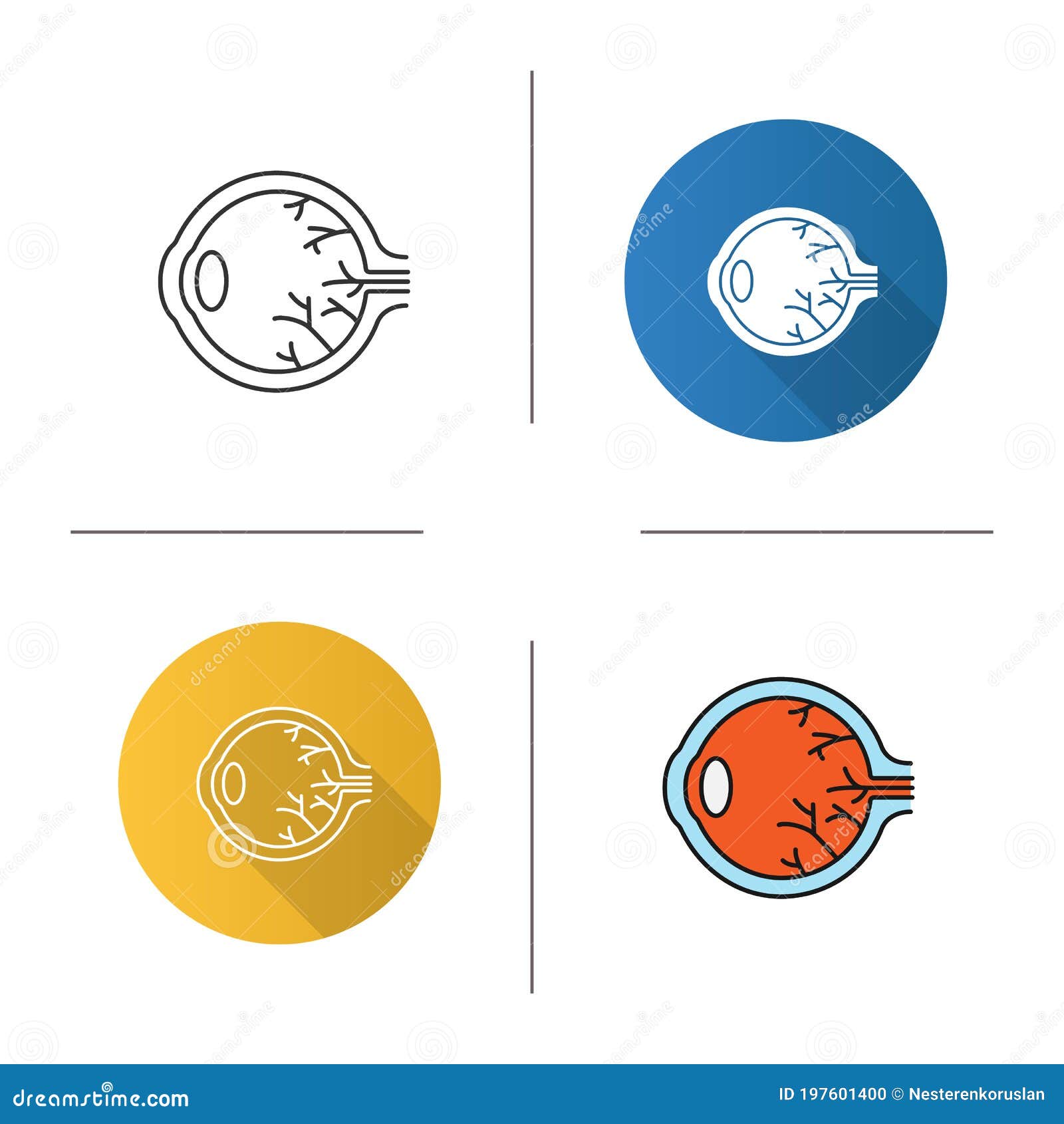 Eye anatomy icon stock vector. Illustration of icon - 197601400
