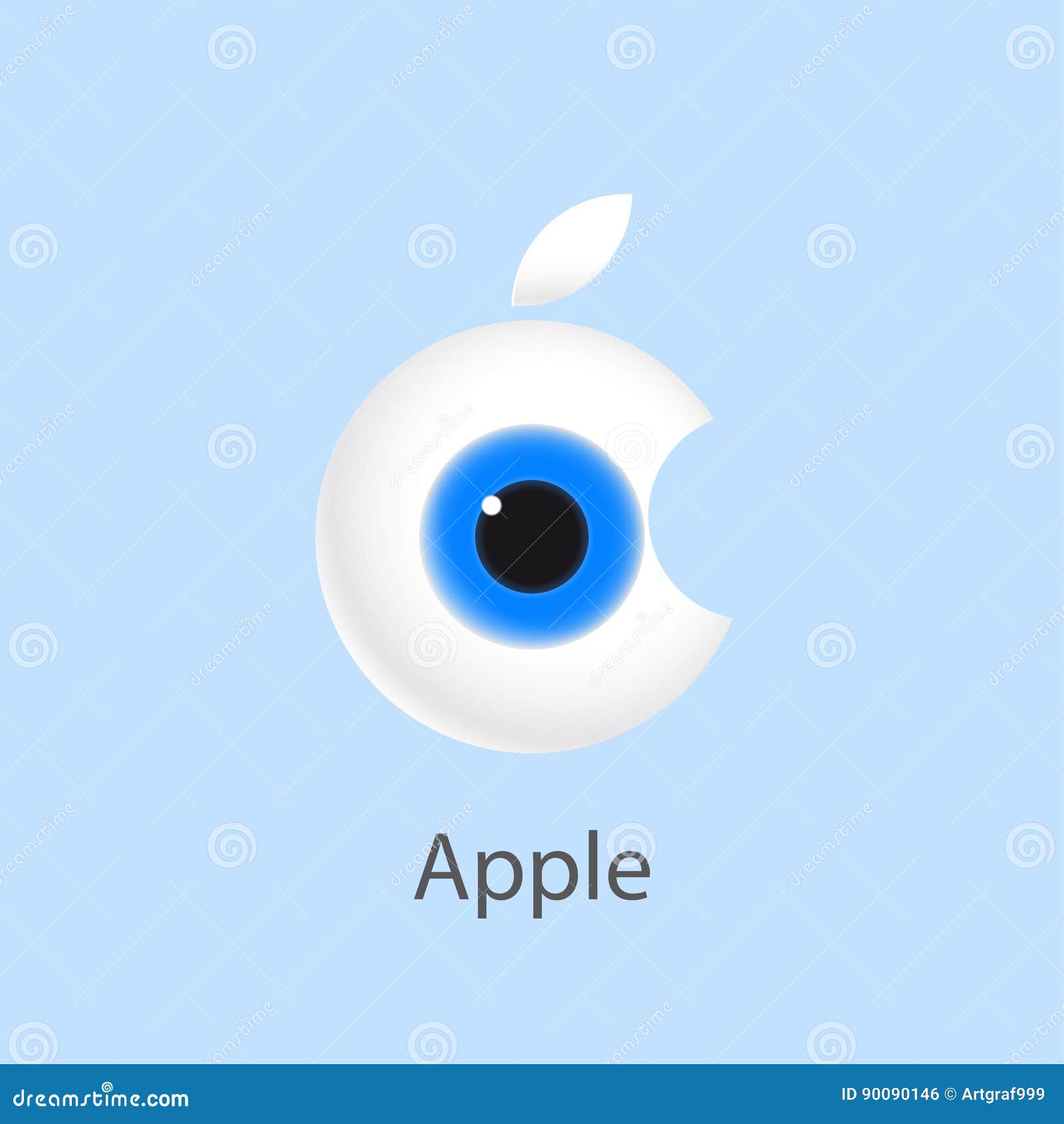 Eye Apple. Vector Illustration Stock Illustration - Illustration of ...